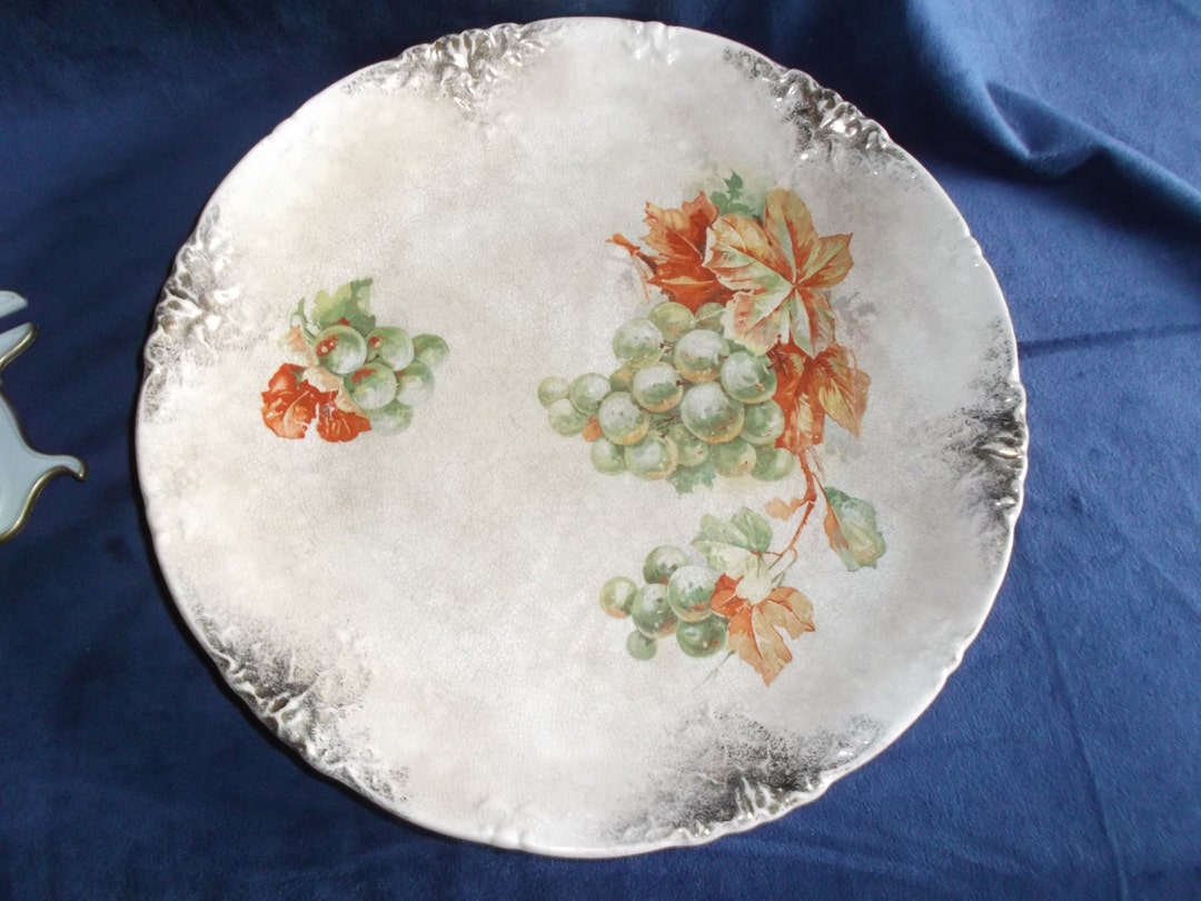 La Belle China Pottery Grape Pattern Serving Plate - Etsy