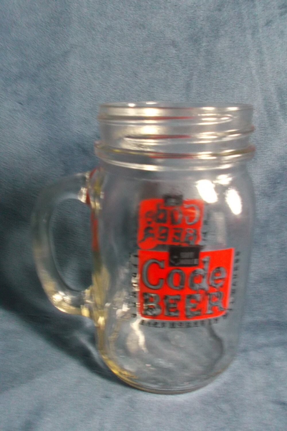 Vintage Code Beer Mason Jar Glass Mug - Etsy