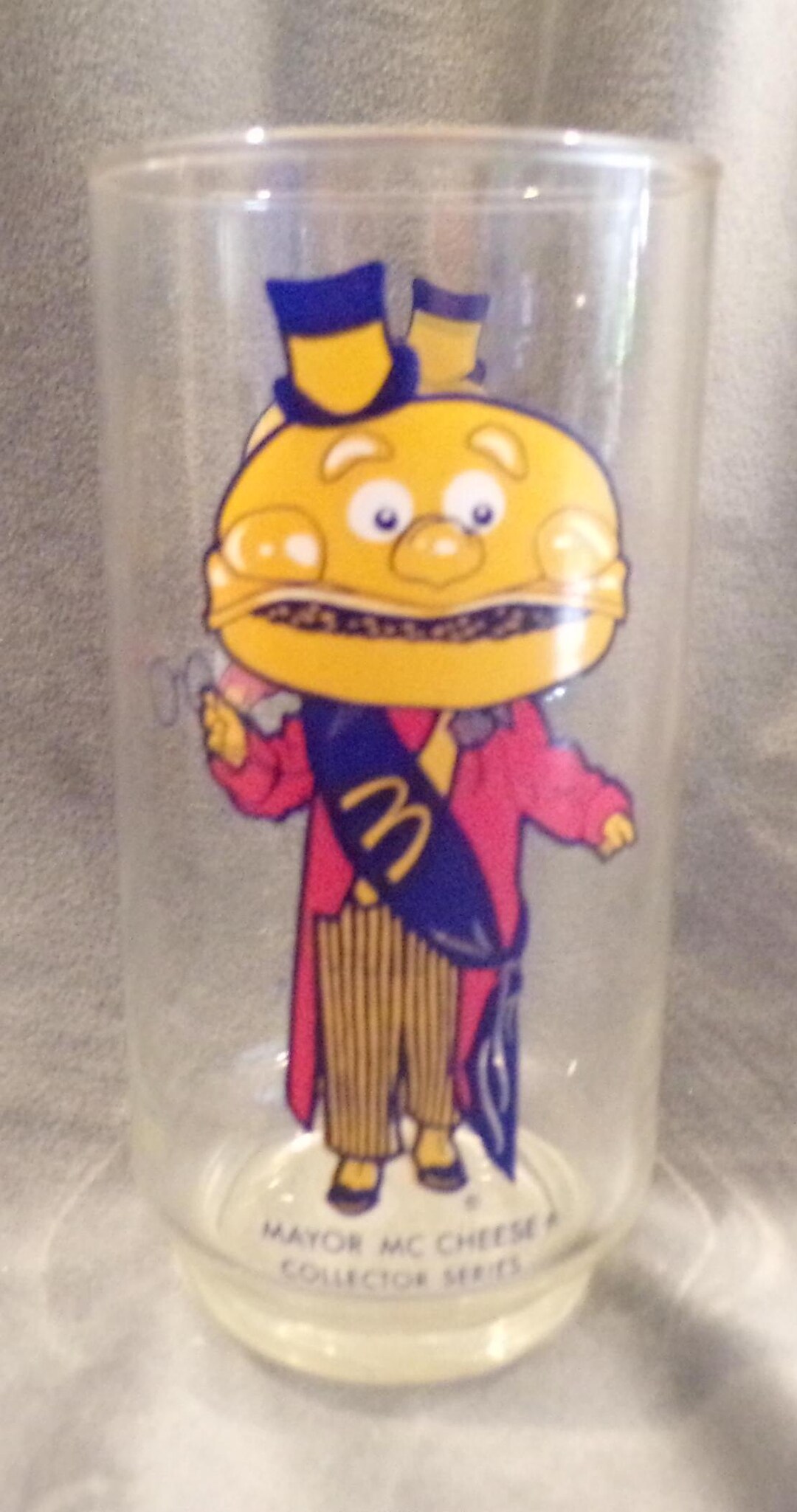 Vintage Mcdonalds Mayor Mc Cheese Collector Series Glass Tumbler 1970's ...