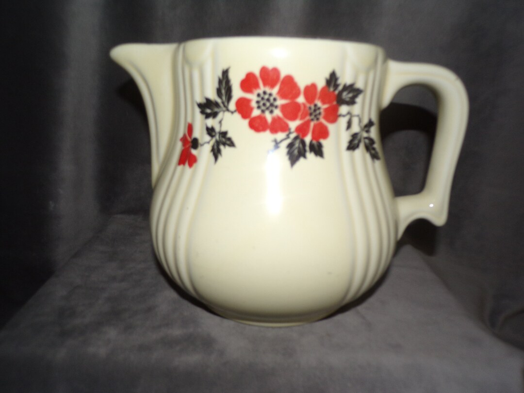 Vintage Halls Superior Quality Kitchenware Red Poppy Pitcher 1940's - Etsy