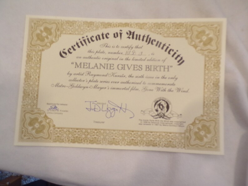 A Knowles Gone With the Wind "melanie Gives Birth" Limited Edition ...