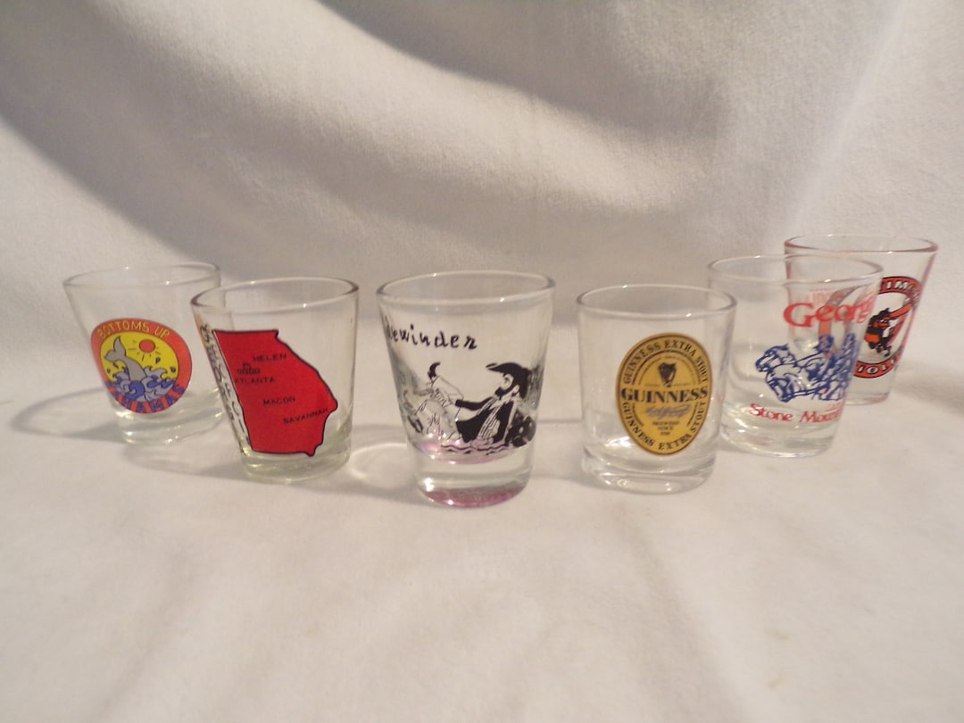 6-vintage Various Variety Shot Glasses - Etsy