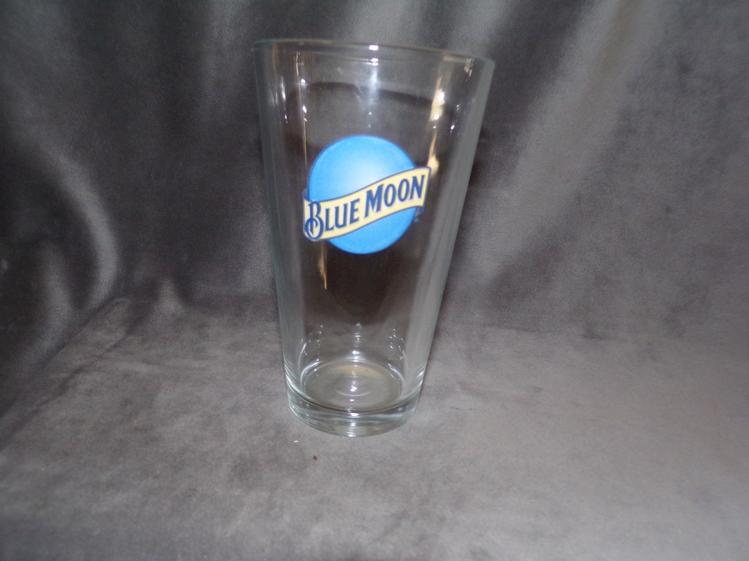 Etched Logo Blue Moon Pint Beer Glass - Etsy