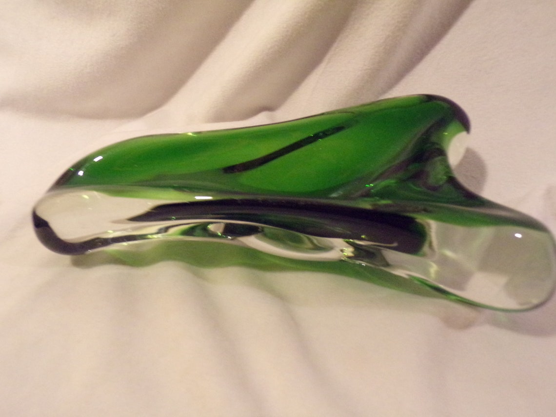 Vintage Green Triangle Candy or Trinket Dish | Etsy