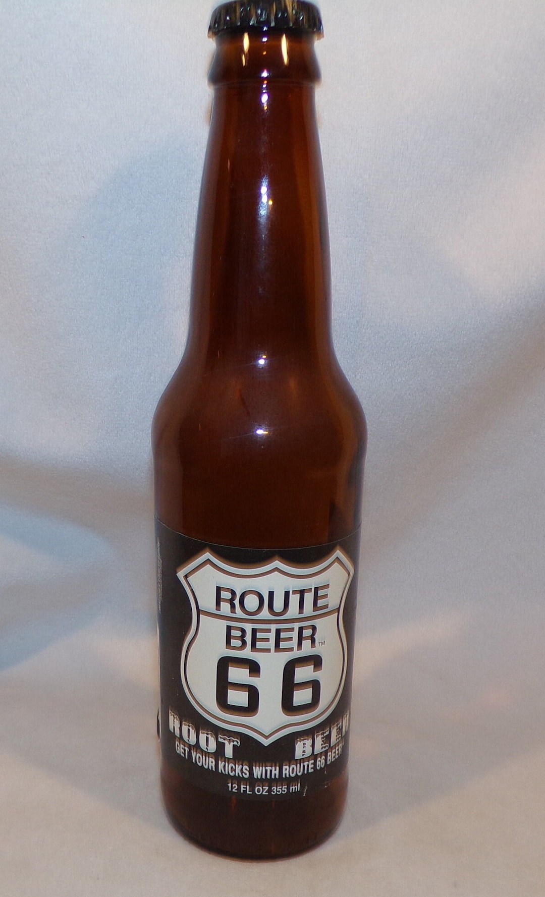 Rare Vintage Route 66 Root Beer Brown Bottle EMPTY With Top Cap On - Etsy