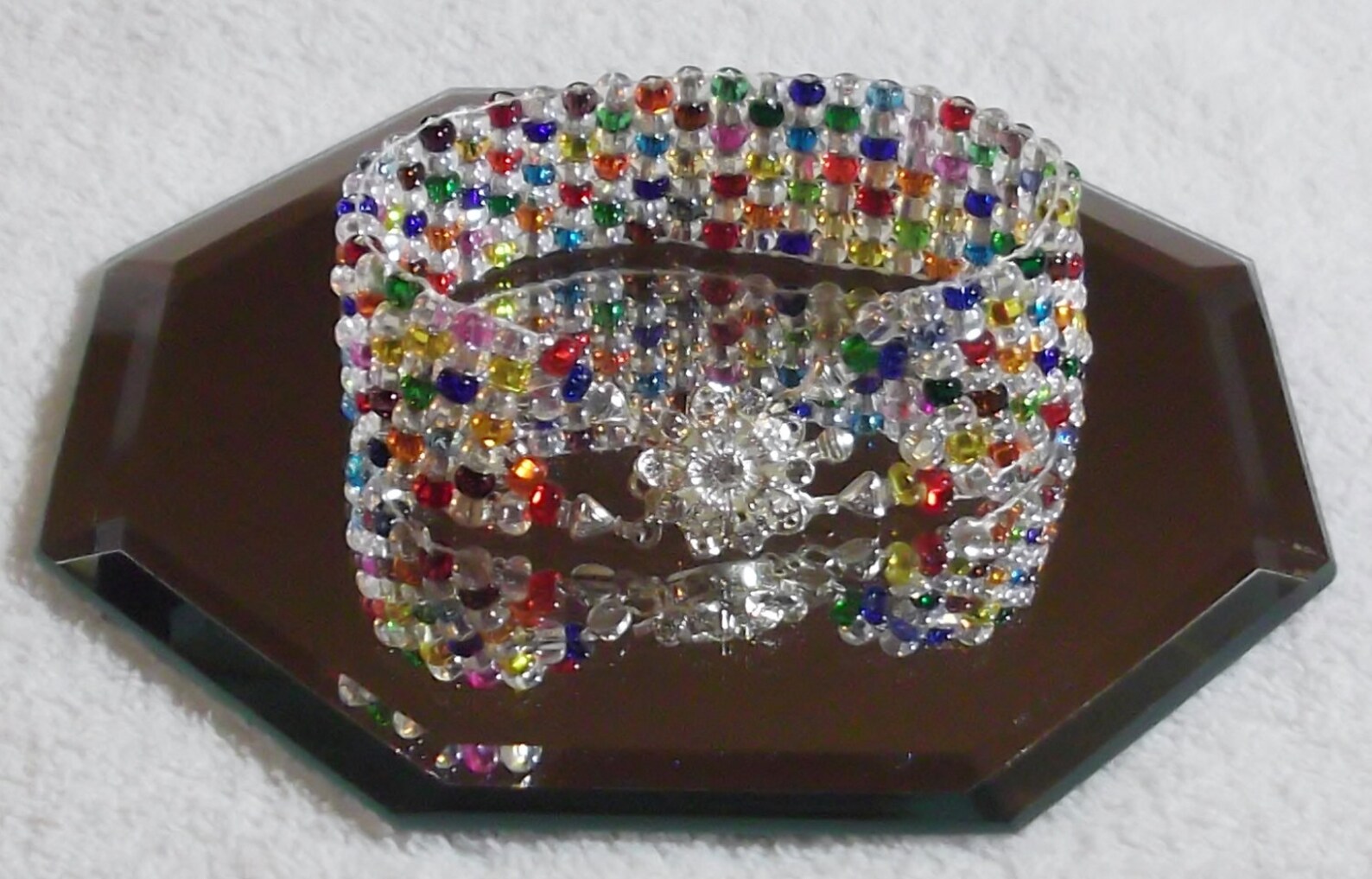 Multi-colors With Diamonds 7-1/2-inch/19 Cm Bracelet by Woven Beads ...