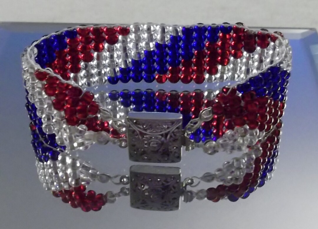 Silver-lined Ruby Sapphire and Crystal 7-1/2-inch/19 Cm Woven - Etsy