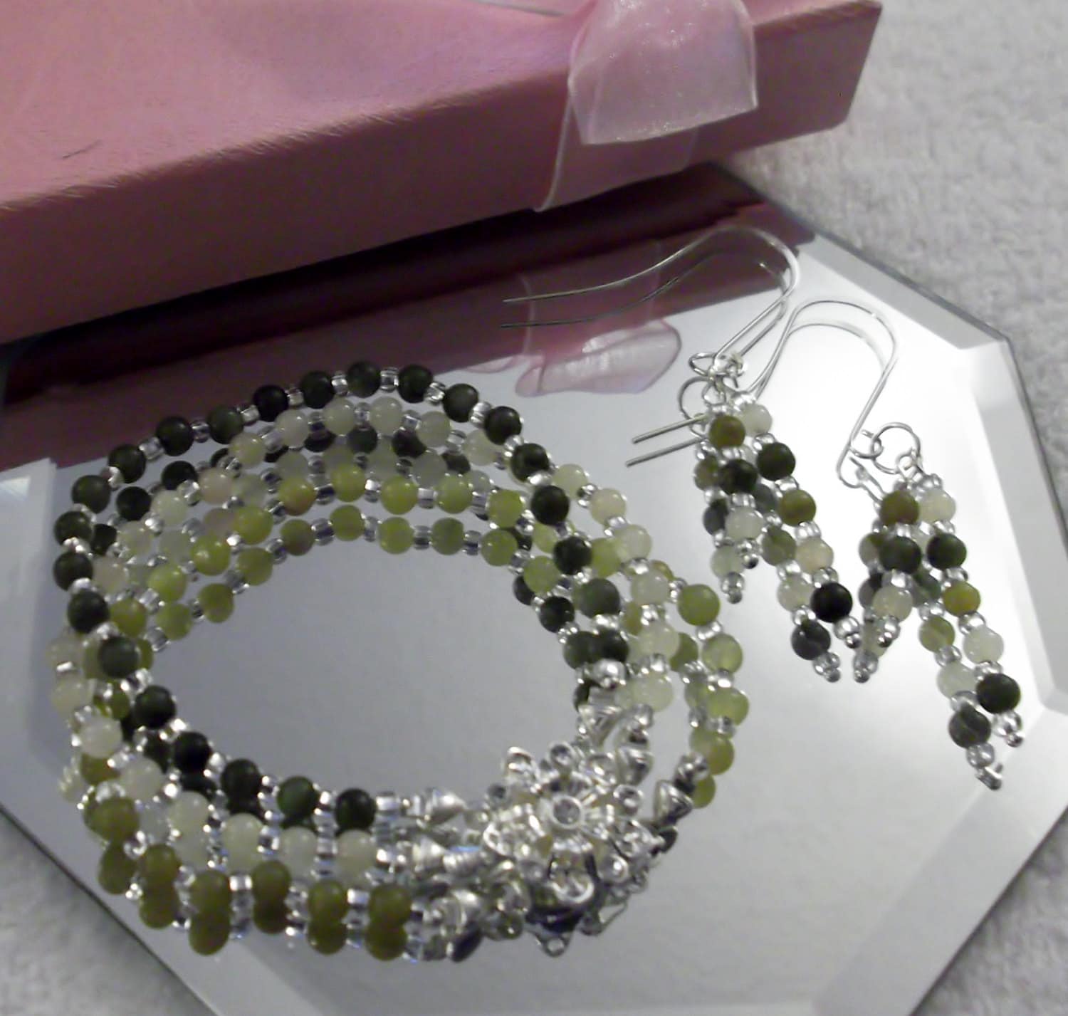 Lemon, Yellow & African Jade Gemstones 3-strand, 7-inch/18 Cm Bracelet ...