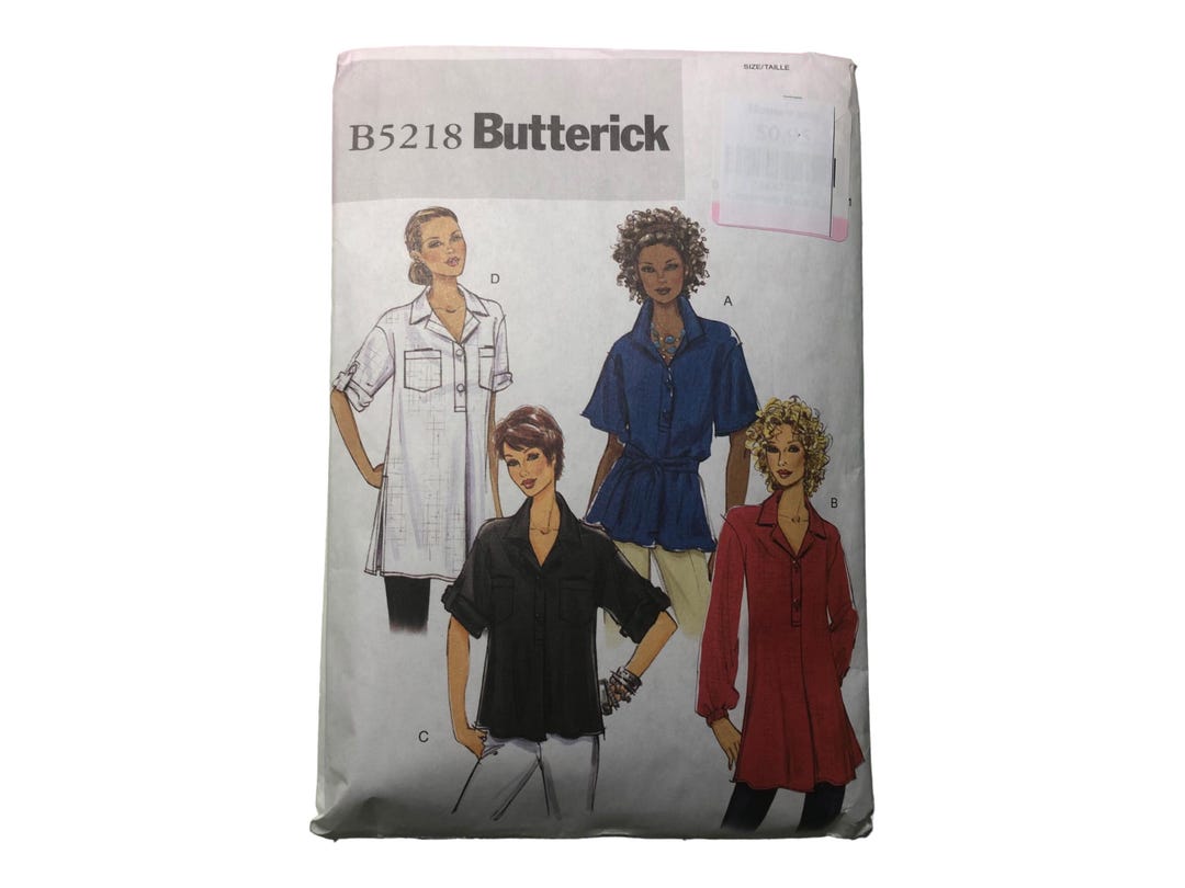 Cut BUTTERICK PATTERN #5218 Tunic Size Large P-1018 - Etsy