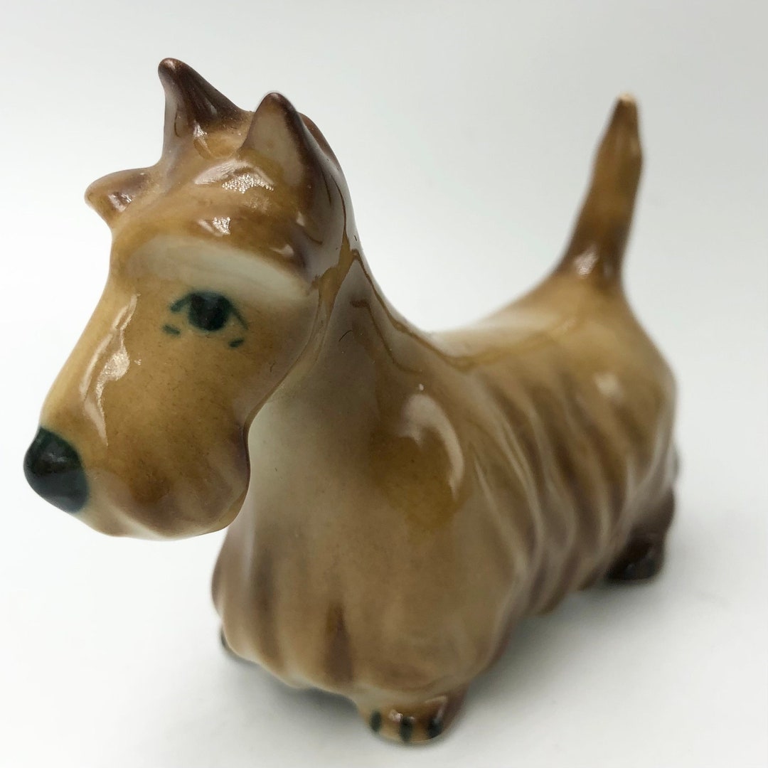 ZSOLNAY Standing SCOTTIE Dog FIGURINE Brown Free Shipping GS5C-3A - Etsy
