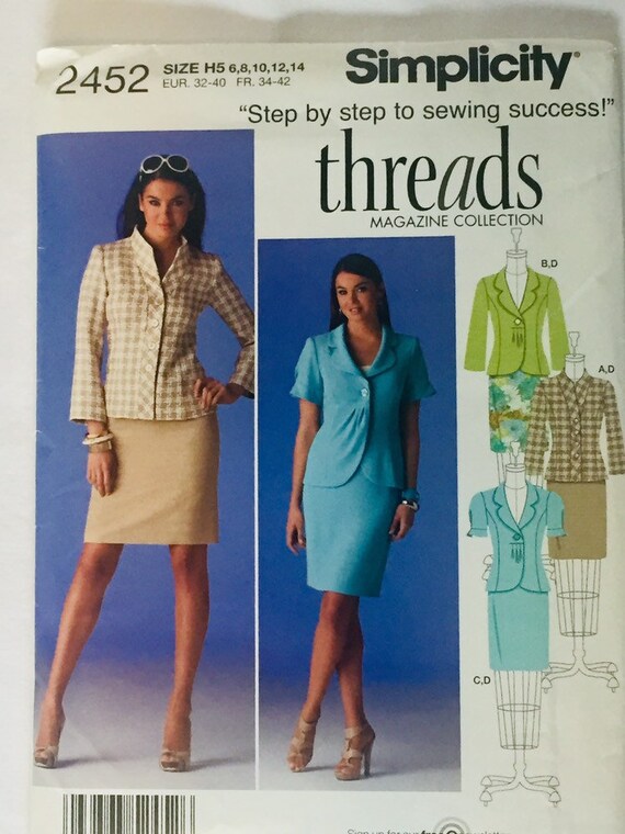 Uncut SIMPLICITY Threads Sewing PATTERN 2452 Misses Skirt - Etsy