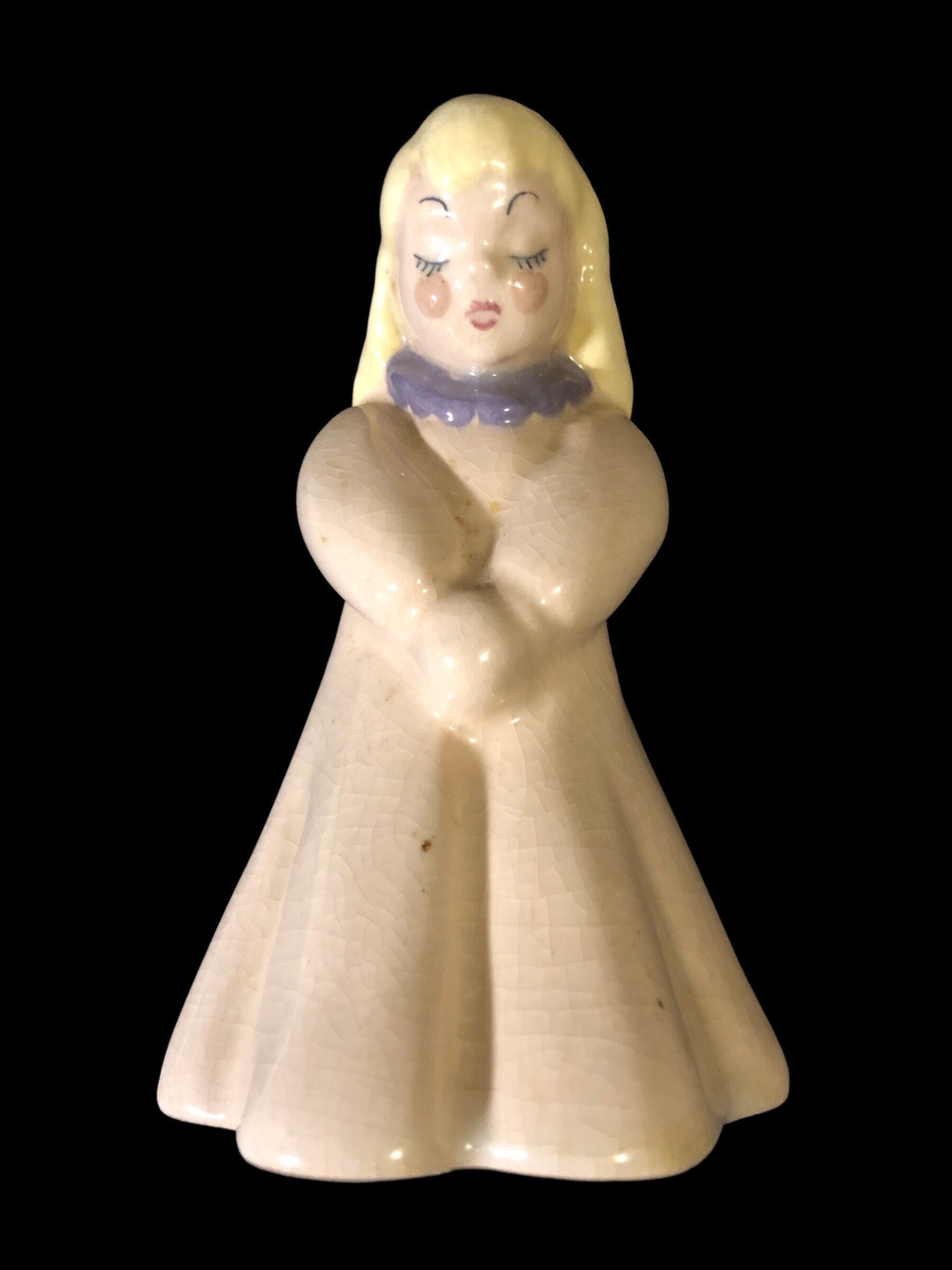 KAY FINCH FIGURINE 4" Blonde Angel 1940's California Pottery Gs1b-006 ...