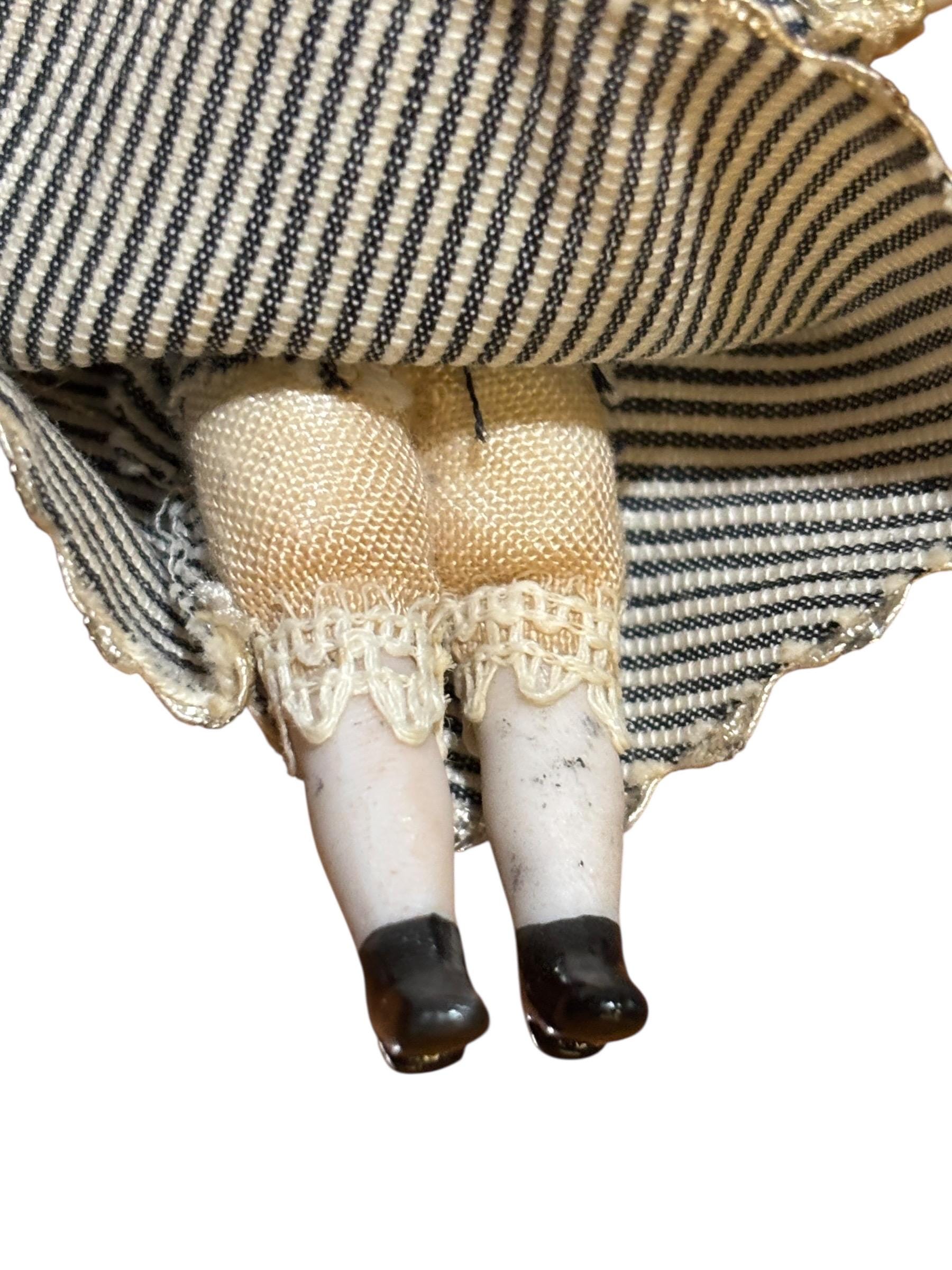 Mini SHACKMAN DOLL 3" Lady in Black Striped Dress Jd4-18 - Etsy