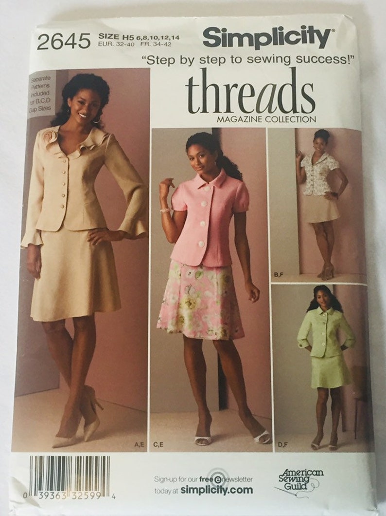 Uncut SIMPLICITY Threads Sewing PATTERN 2645 Misses Skirt - Etsy
