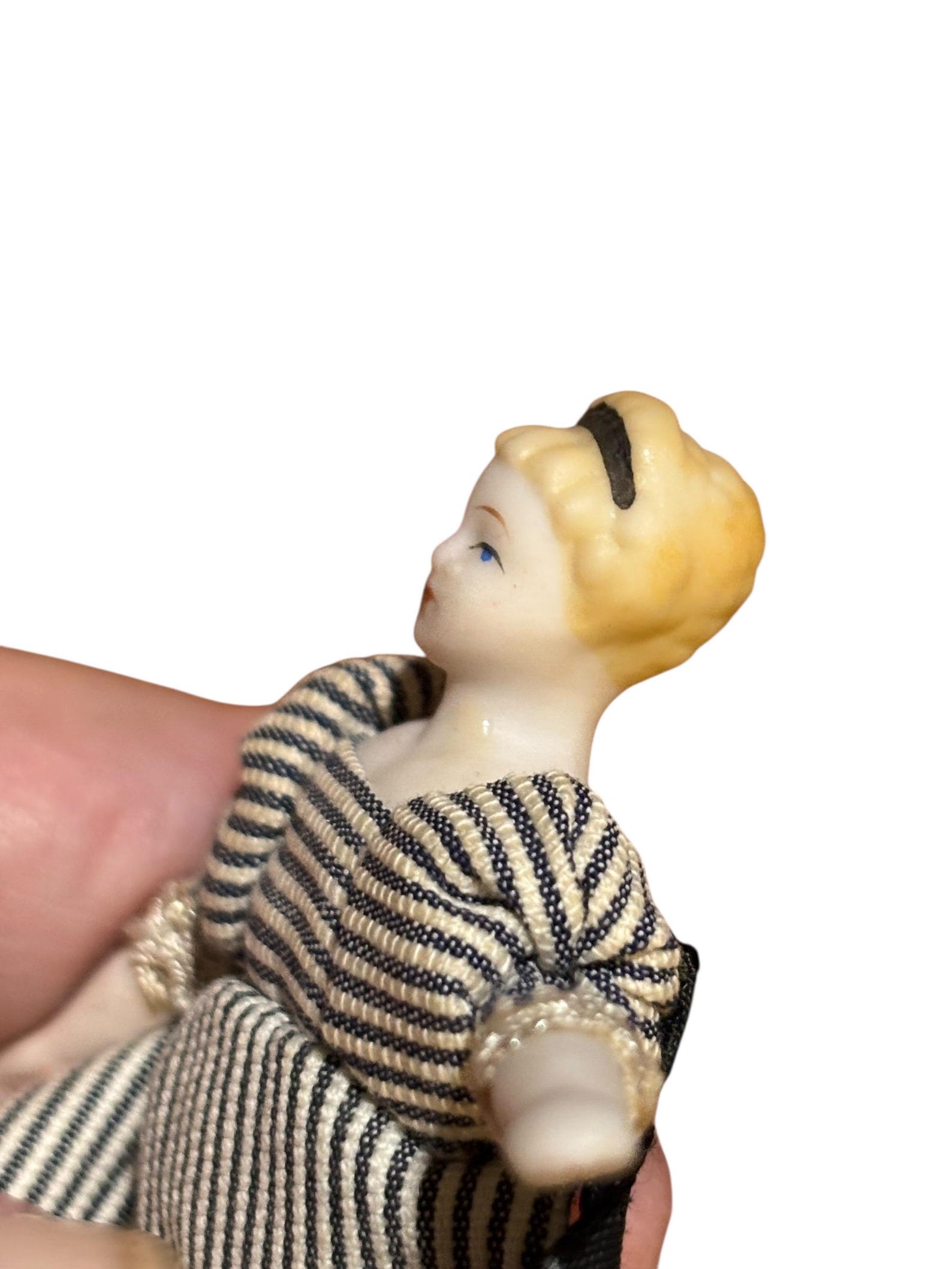 Mini SHACKMAN DOLL 3" Lady in Black Striped Dress Jd4-18 - Etsy