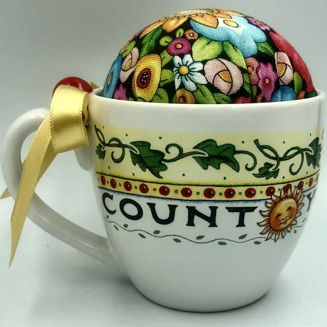 TEACUP PINCUSHION "count Your Blessings Ooak Pch-173 - Etsy