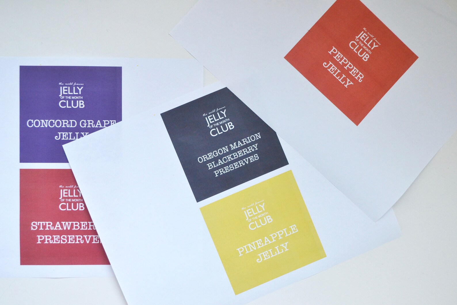 Printable Jelly of the Month Club Labels - Etsy