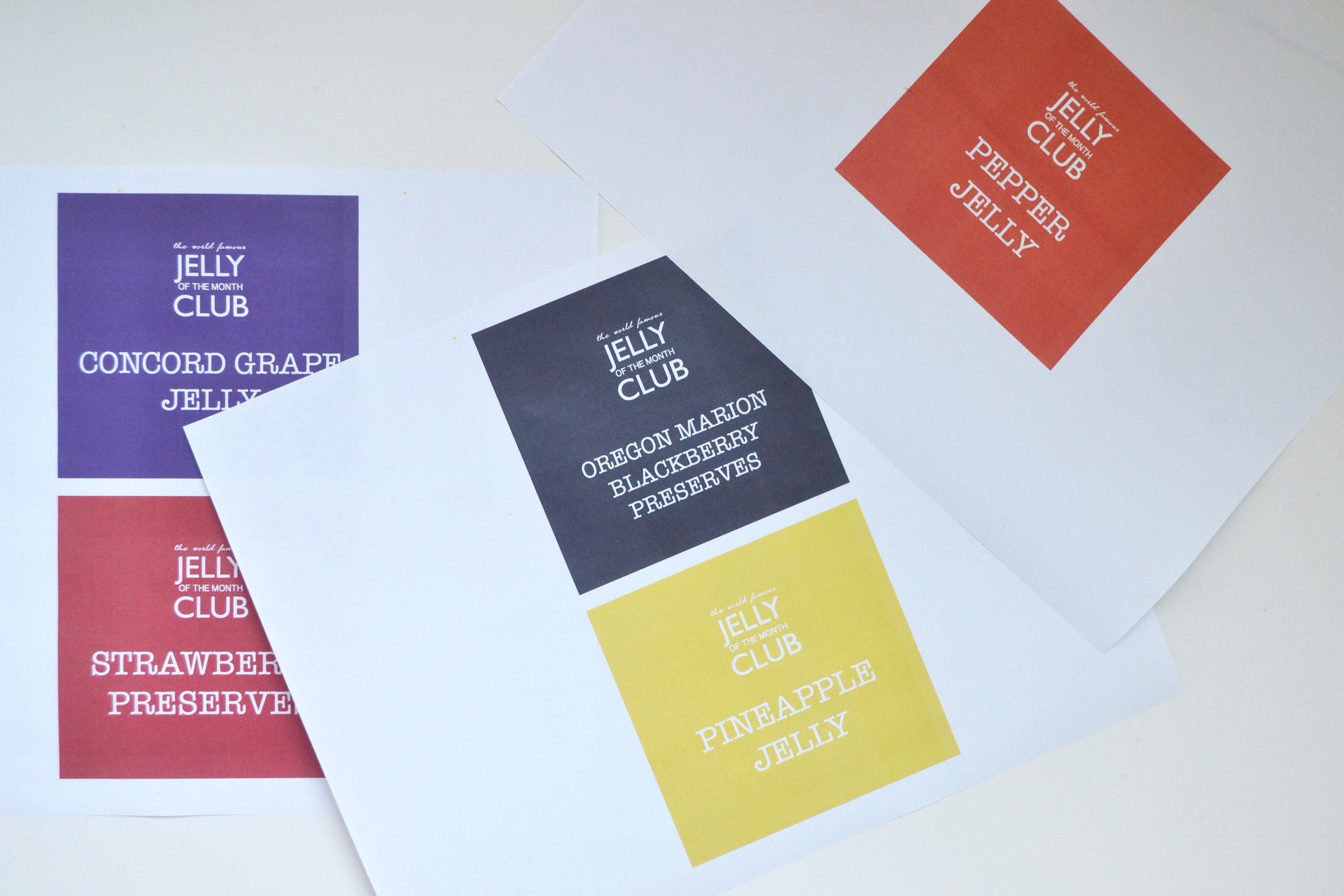 Printable Jelly of the Month Club Labels - Etsy Canada