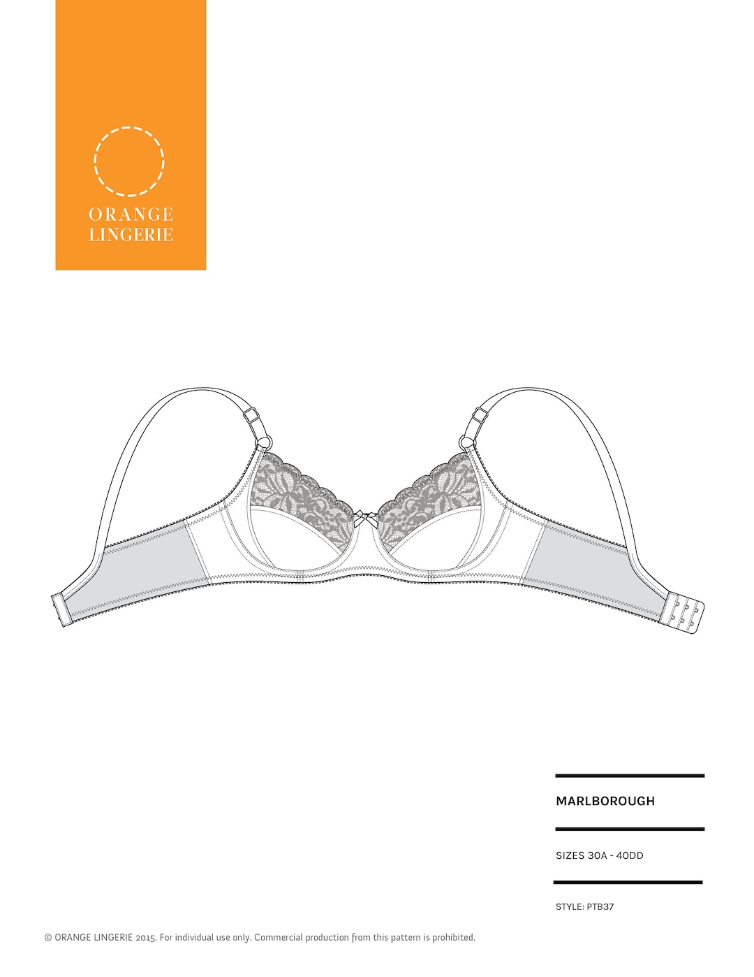 Instant Download PDF Lingerie Sewing Pattern for an Underwire Bra ...