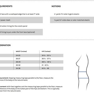 Instant Download PDF Lingerie Sewing Pattern for Thong Underwear ...