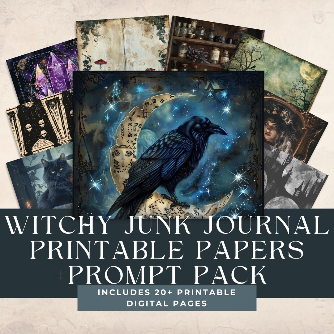 Witchy Junk Journal Kit • Printable Pages & Writing Inspiration • 20 ...