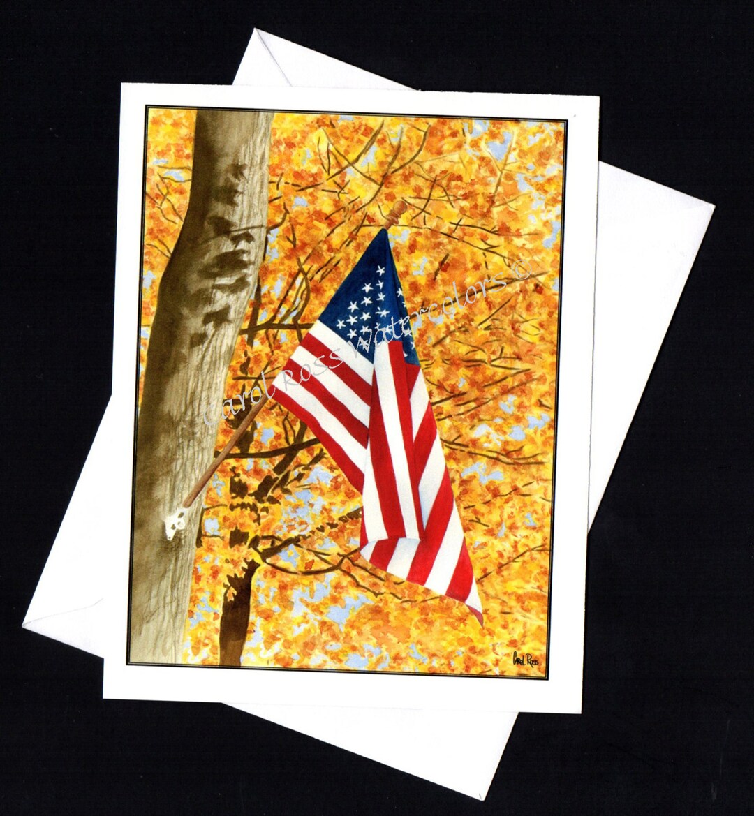Our Flag - Blank Note Cards - Etsy