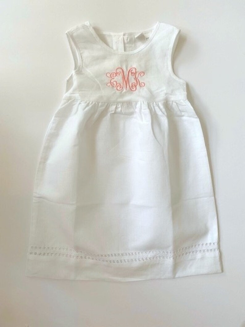 Monogrammed Linen Dress Sundress Beach Picture Summer Easter - Etsy