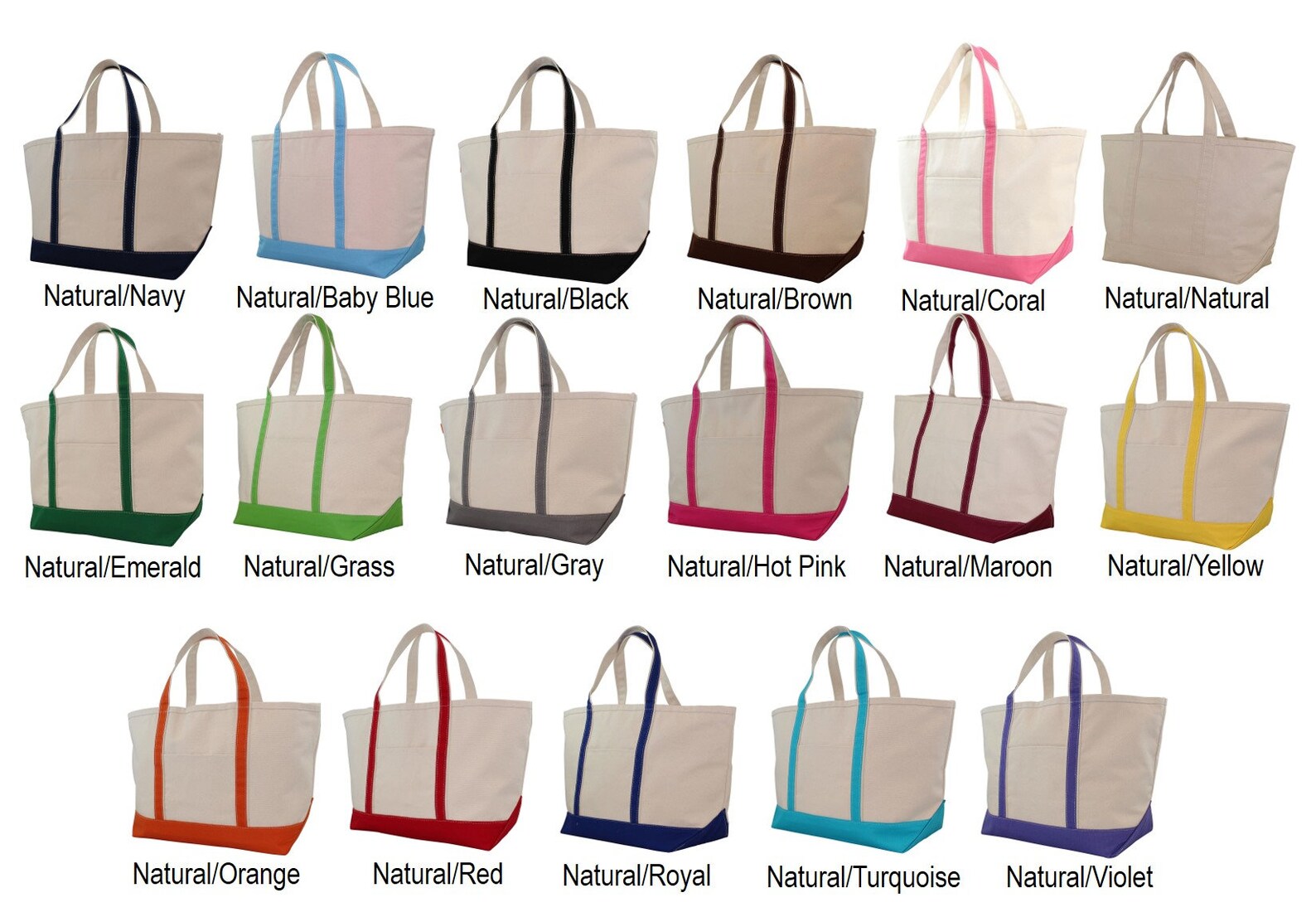 Monogrammed Boat Tote Bridesmaid Travel Beach Monogram Canvas | Etsy