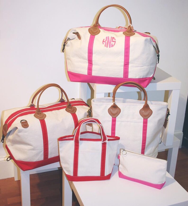 Monogrammed Weekend Bag Luggage Overnight Canvas Monogram | Etsy