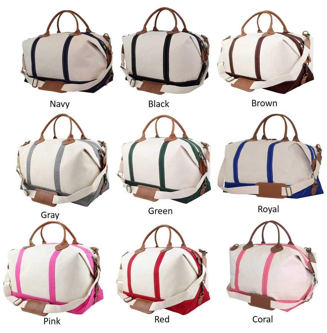 Monogrammed Weekend Bag Luggage Overnight Canvas Monogram - Etsy