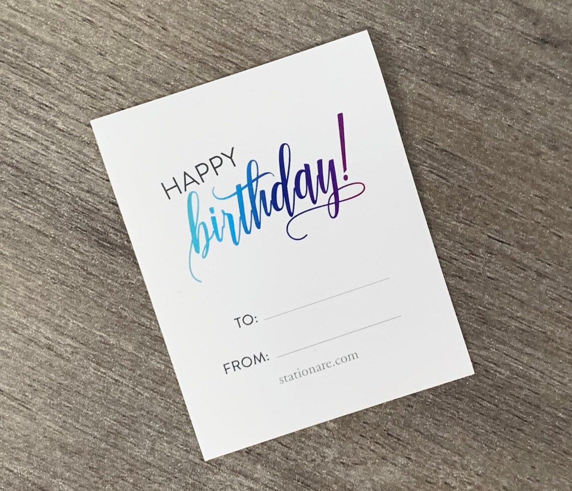 Happy Birthday Sticker Gift Tag | Birthday Gift Tag - Etsy UK