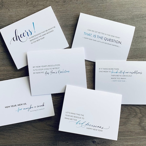 Happy New Year Card - Etsy