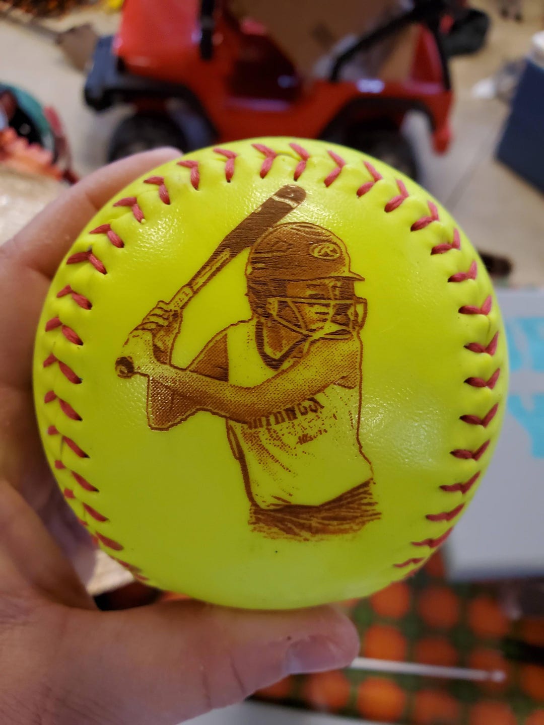 Laser Engraved Leather Softballs - Etsy