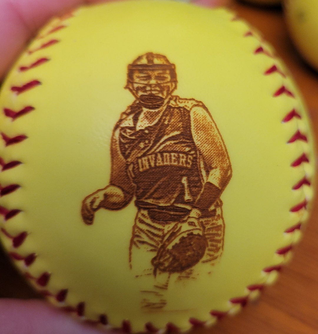 Laser Engraved Leather Softballs - Etsy