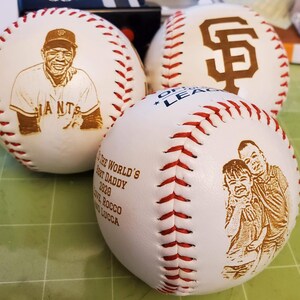 Laser Engraved Leather Baseballs - Etsy