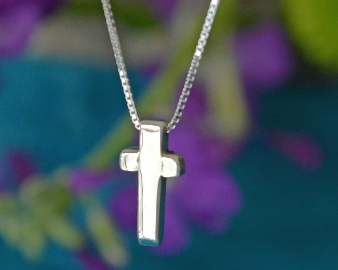 Sterling Silver Peter Cross Necklace - Handmade Cross in Silver ...