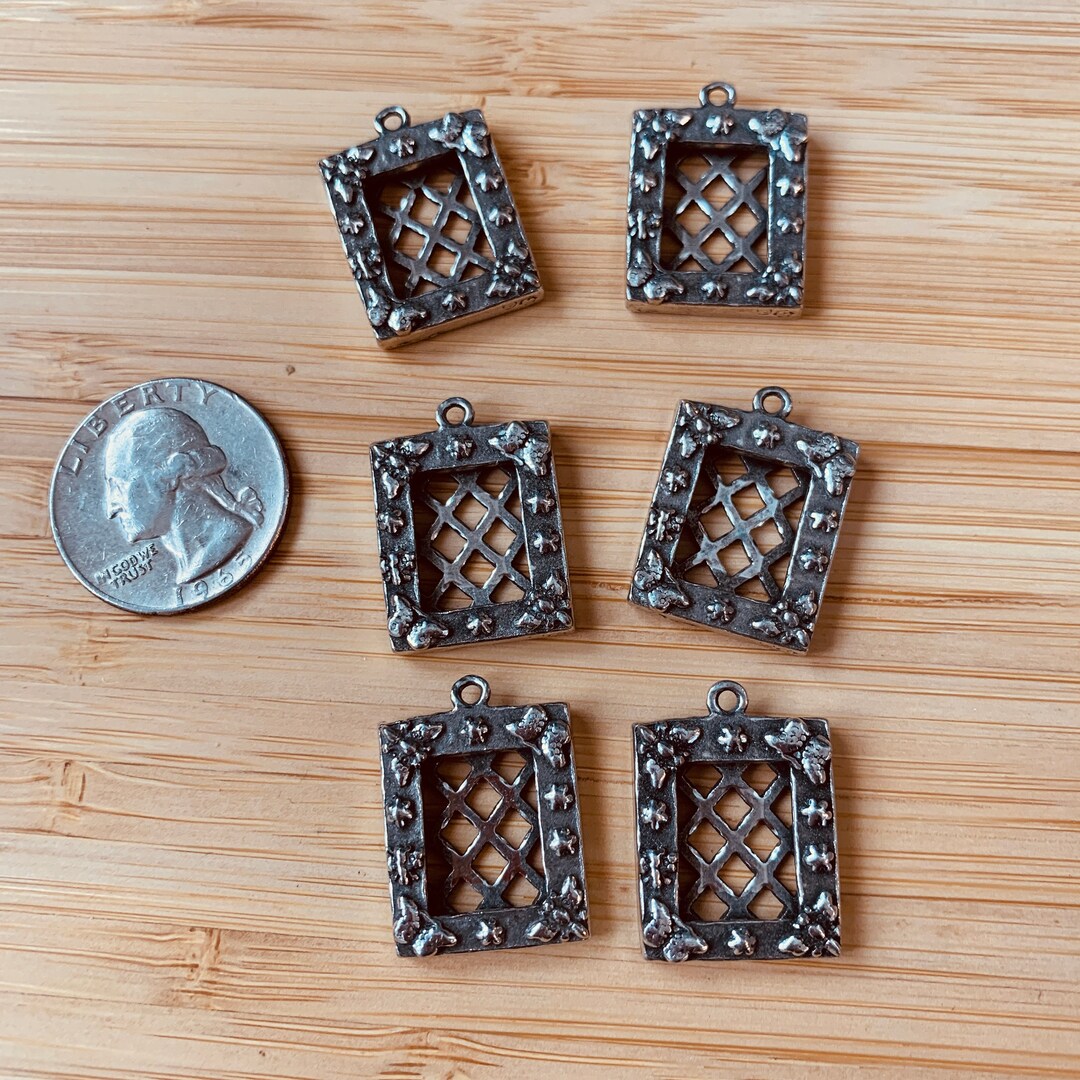 16x20mm Frame Pendants - Picture Frame Charms - Pewter - Jewelry Making ...