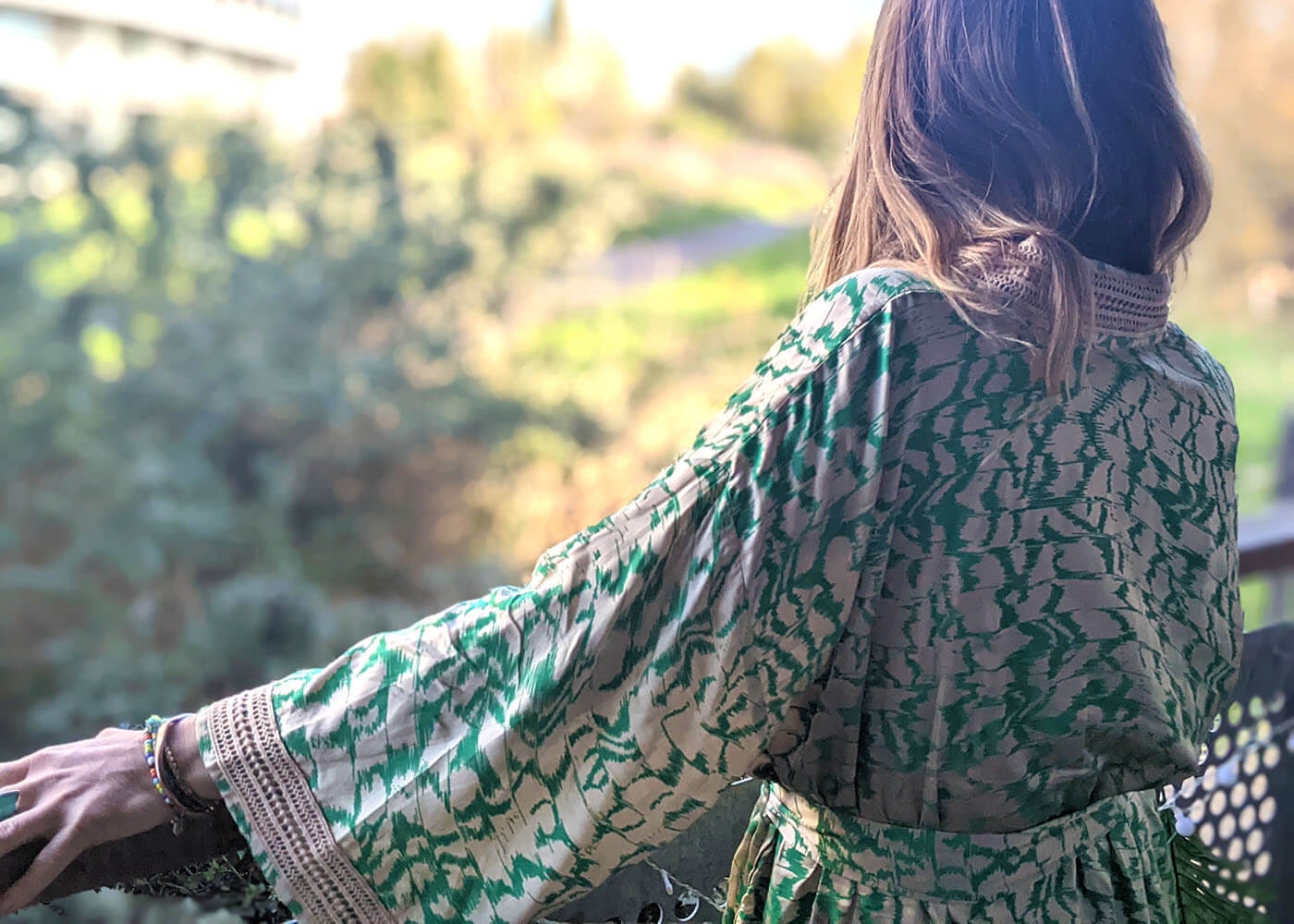 Emerald Green Mamba - Kimono Robe - Long Dressing Gown / Bamboo Silk ...