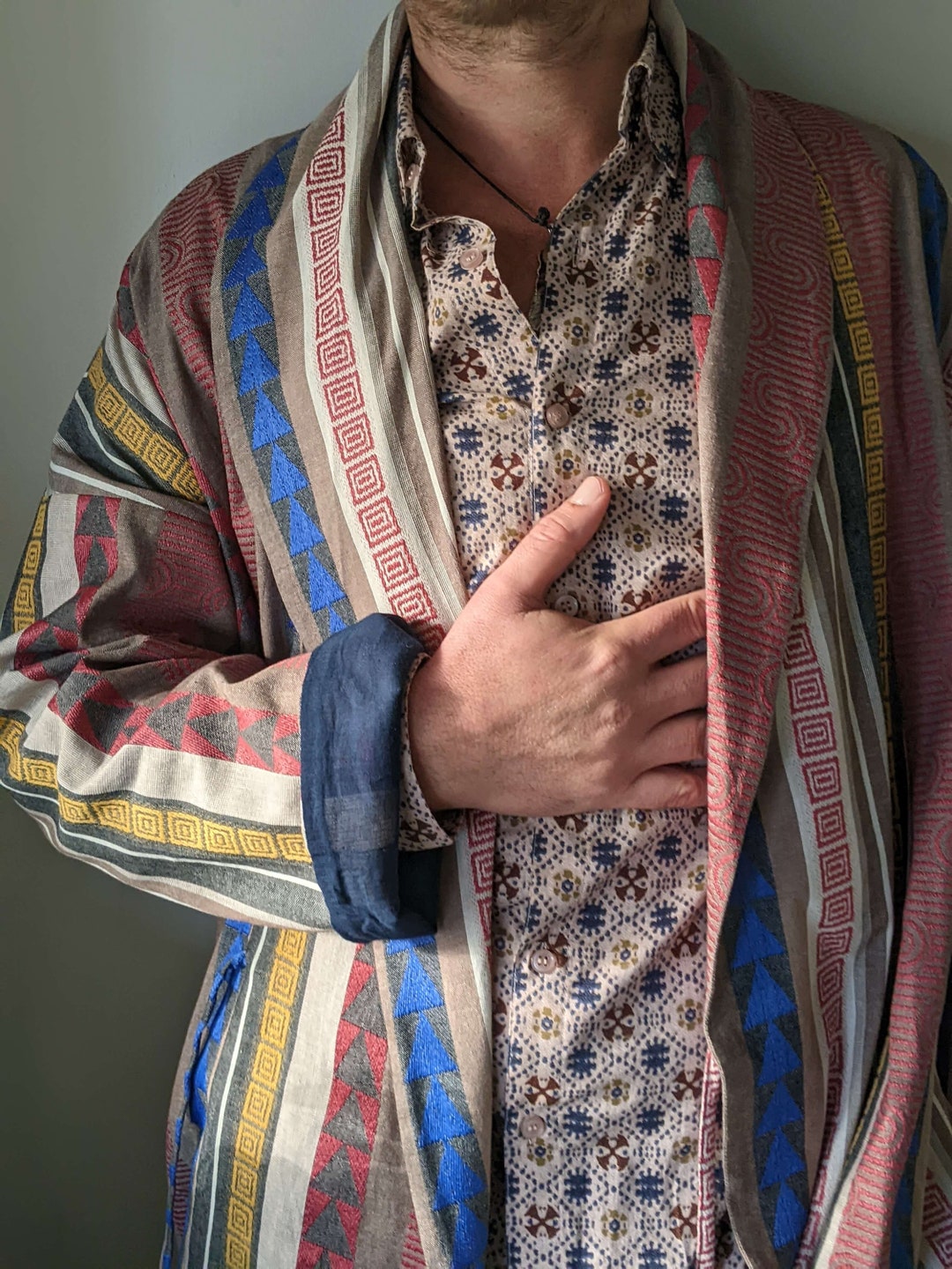 Colourful Striped Cotton Kimono Robe | Luxurious Spa Robe | Soft ...