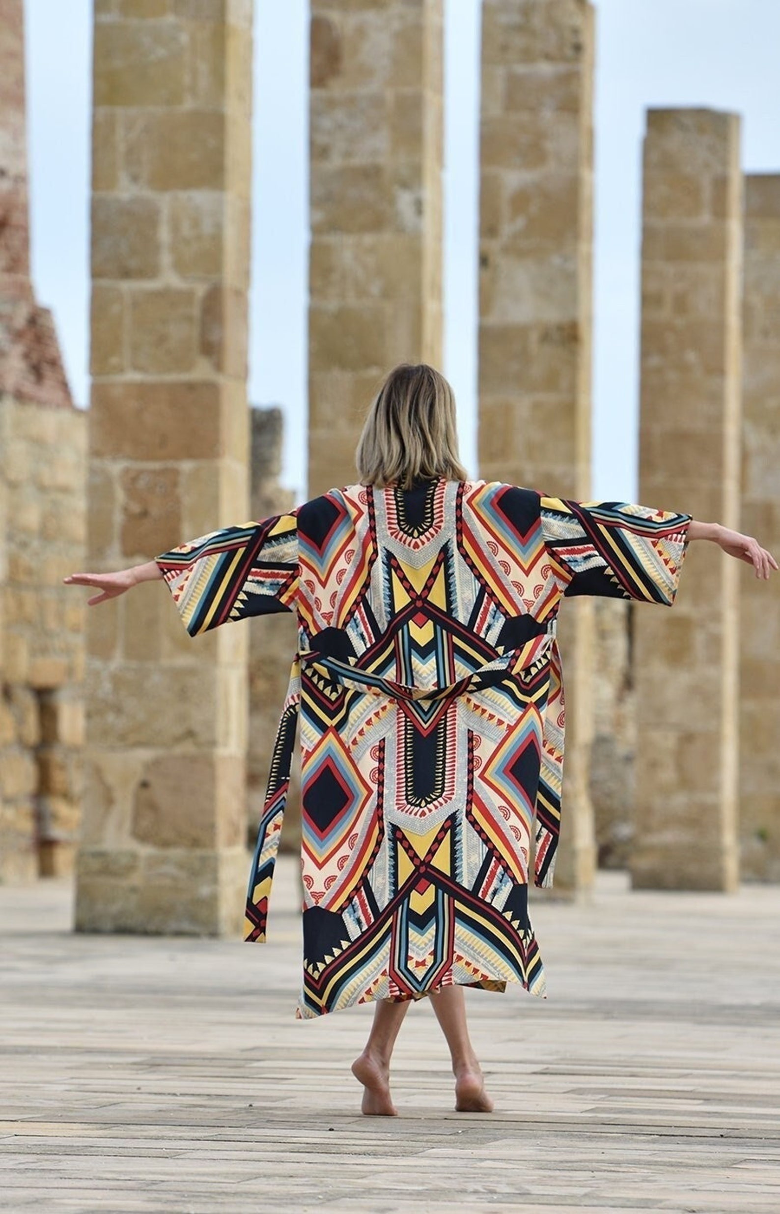 Chief Tribal Kimono Dress ~ Native Indigenous Art Print Kimono Robe ...