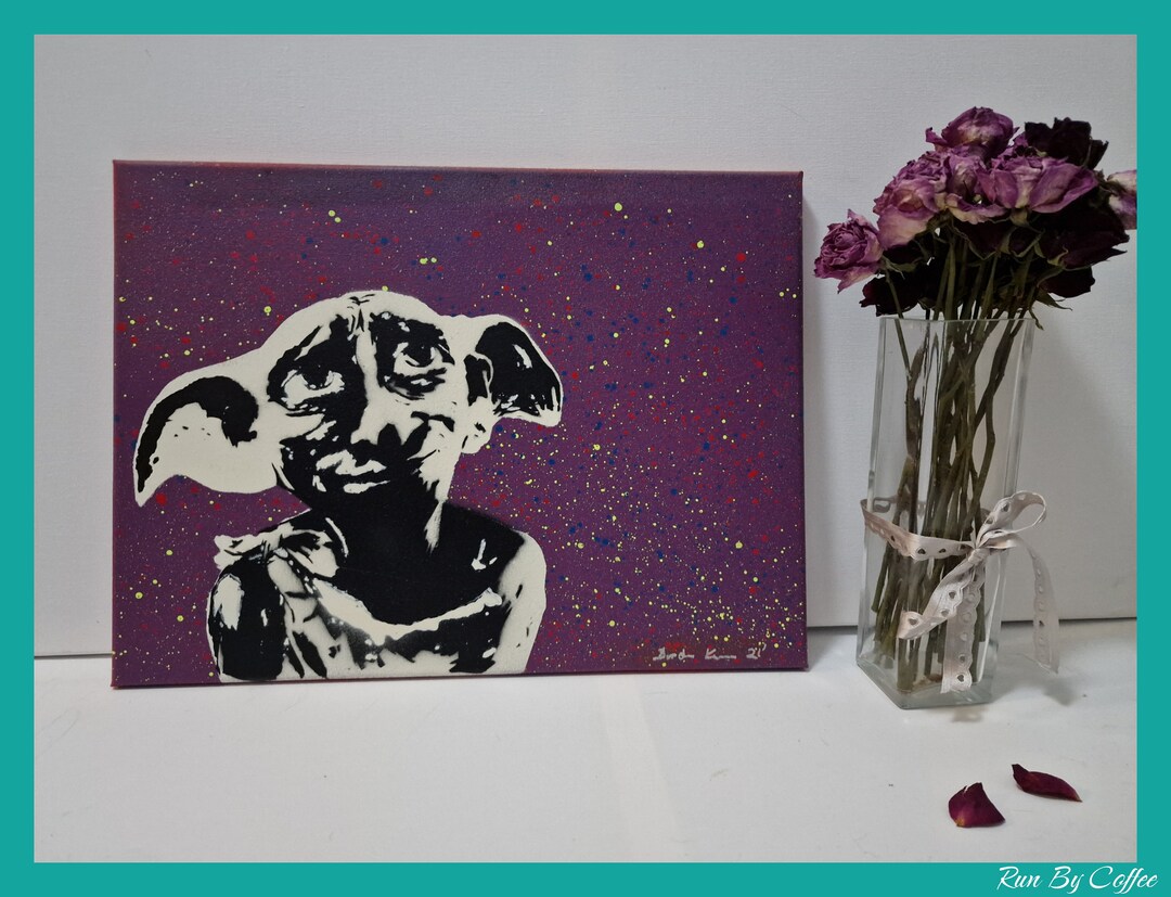 Dobby Harry Potter House Elf Wall Art on Canvas Handmade - Etsy