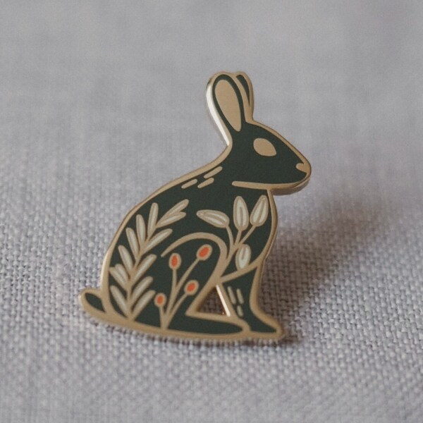 Rabbit Pin - Etsy