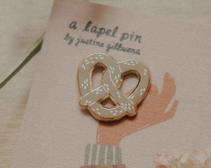 Pretzel Enamel Pin | Hard Enamel, Lapel Pin, Flair, Brooch, New York ...