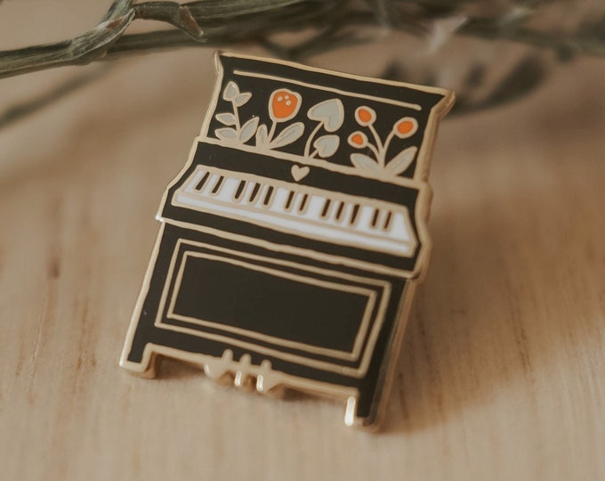 Piano Enamel Pin Hard Enamel, Enamel Pin, Lapel Pin, Flair, Instrument ...