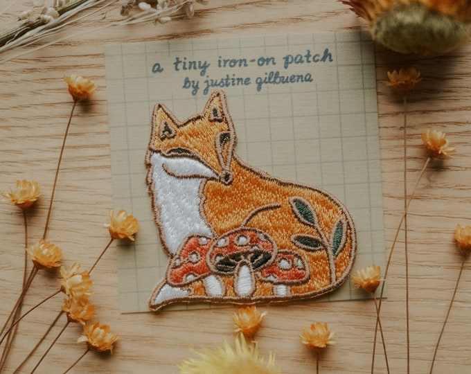 Fox Tiny Iron-on Patch Iron on Patch, Iron on Patch Flower, Patch ...
