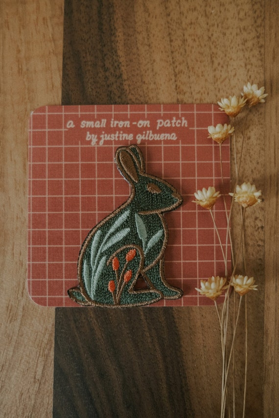 Rabbit Small Iron-on Patch Iron on Patch Patch Patches - Etsy