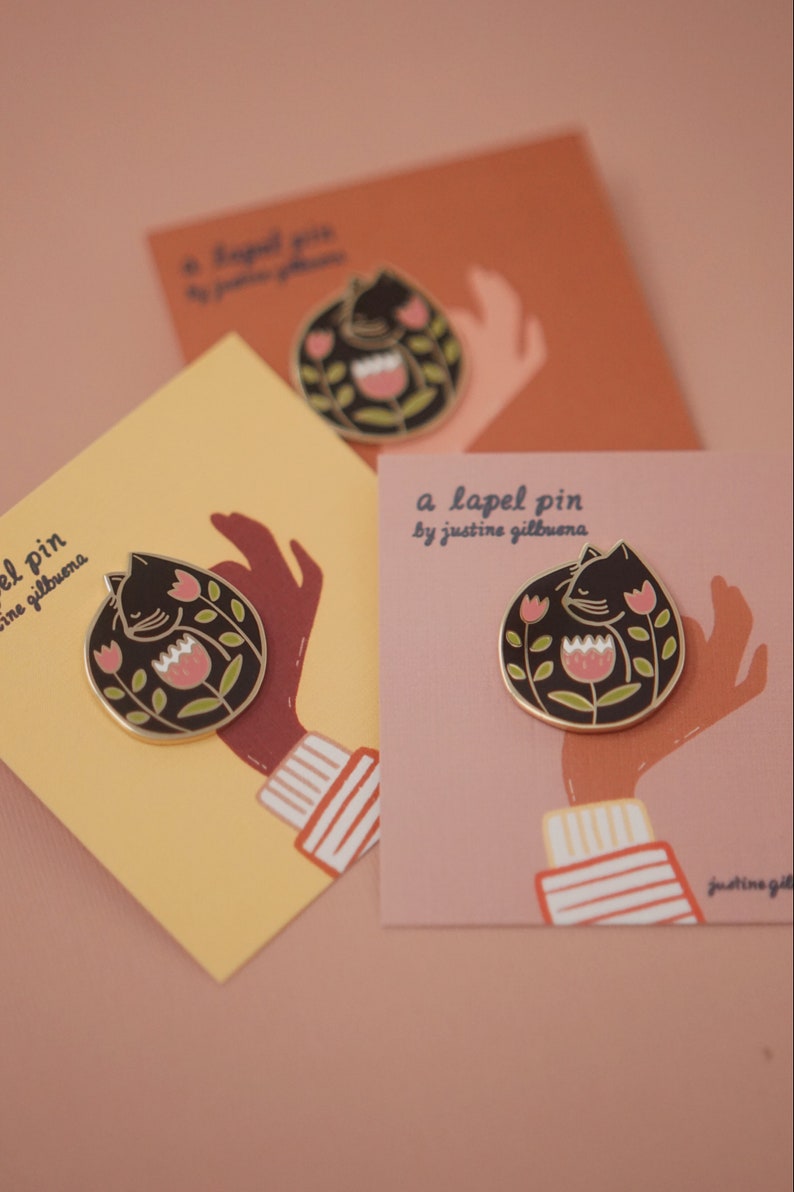 Cat Nap Black Enamel Pin Hard Enamel Lapel Pin Flair | Etsy