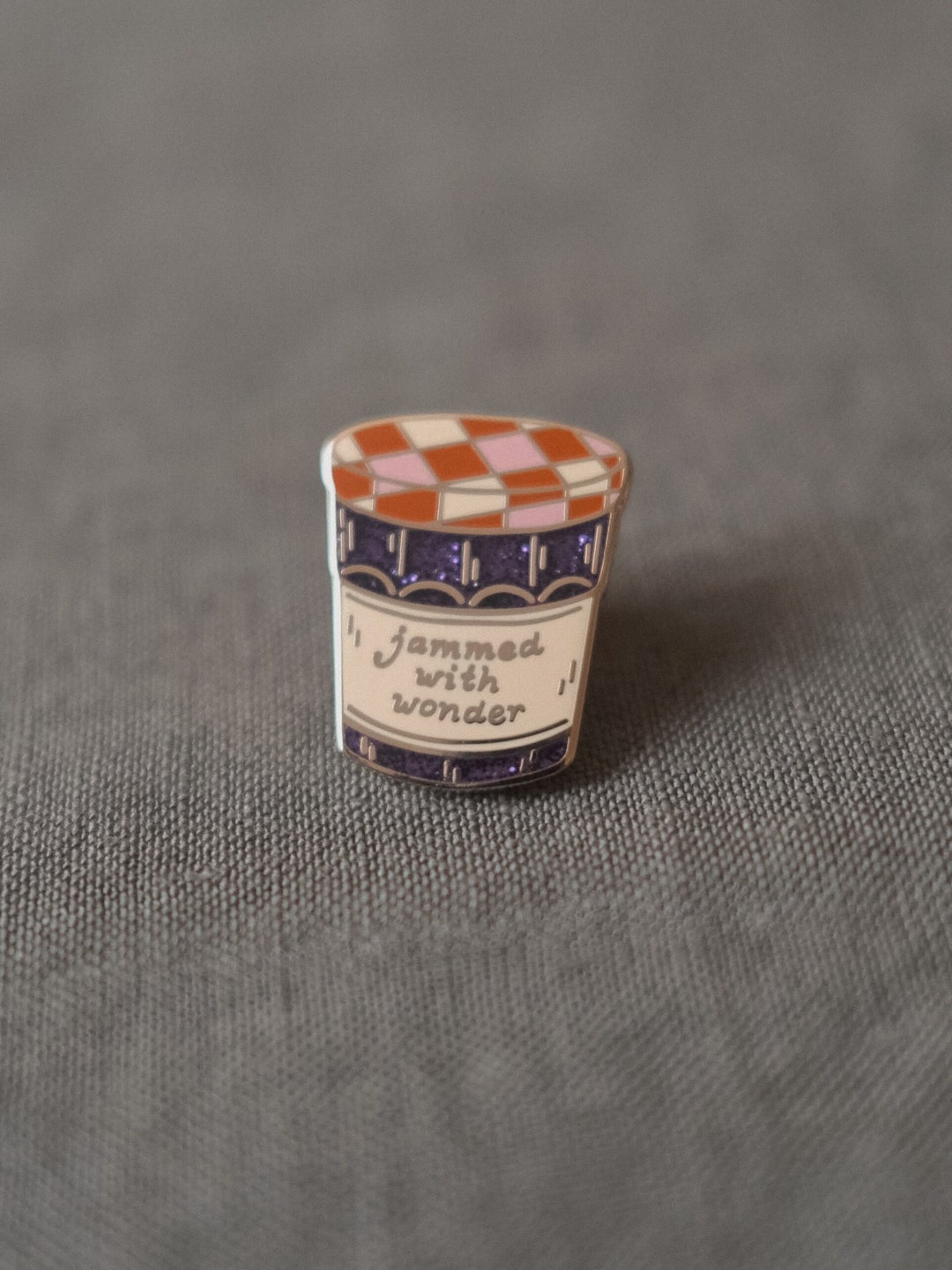 Jammed With Wonder grape Enamel Pin Hard Enamel, Lapel Pin, Flair, Jam ...
