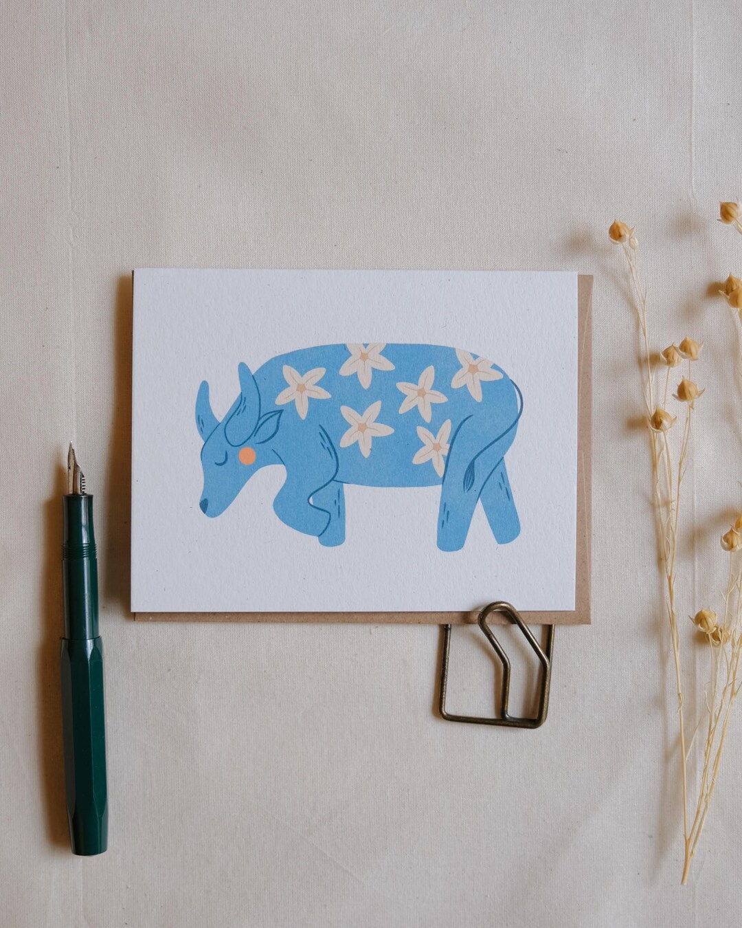 Blue Water Buffalo Greeting Card: Sampaguita Jasmine Flower, Cozy ...