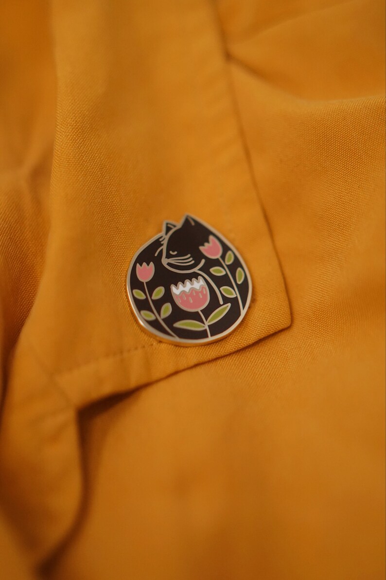 Cat Nap Black Enamel Pin Hard Enamel Lapel Pin Flair | Etsy